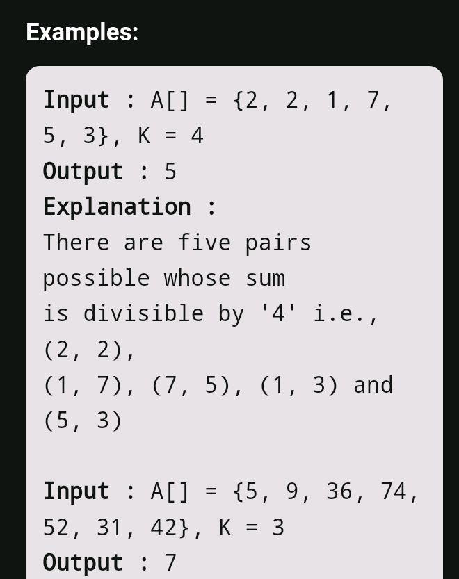 Input : A[] = {2, 2, 1, 7, 5, 3}, K = 4 | StudyX