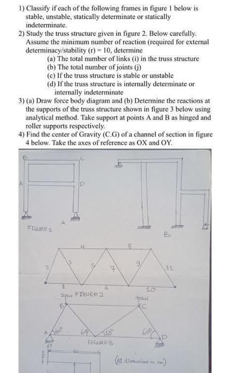 1) Classify if each of the following frames | StudyX