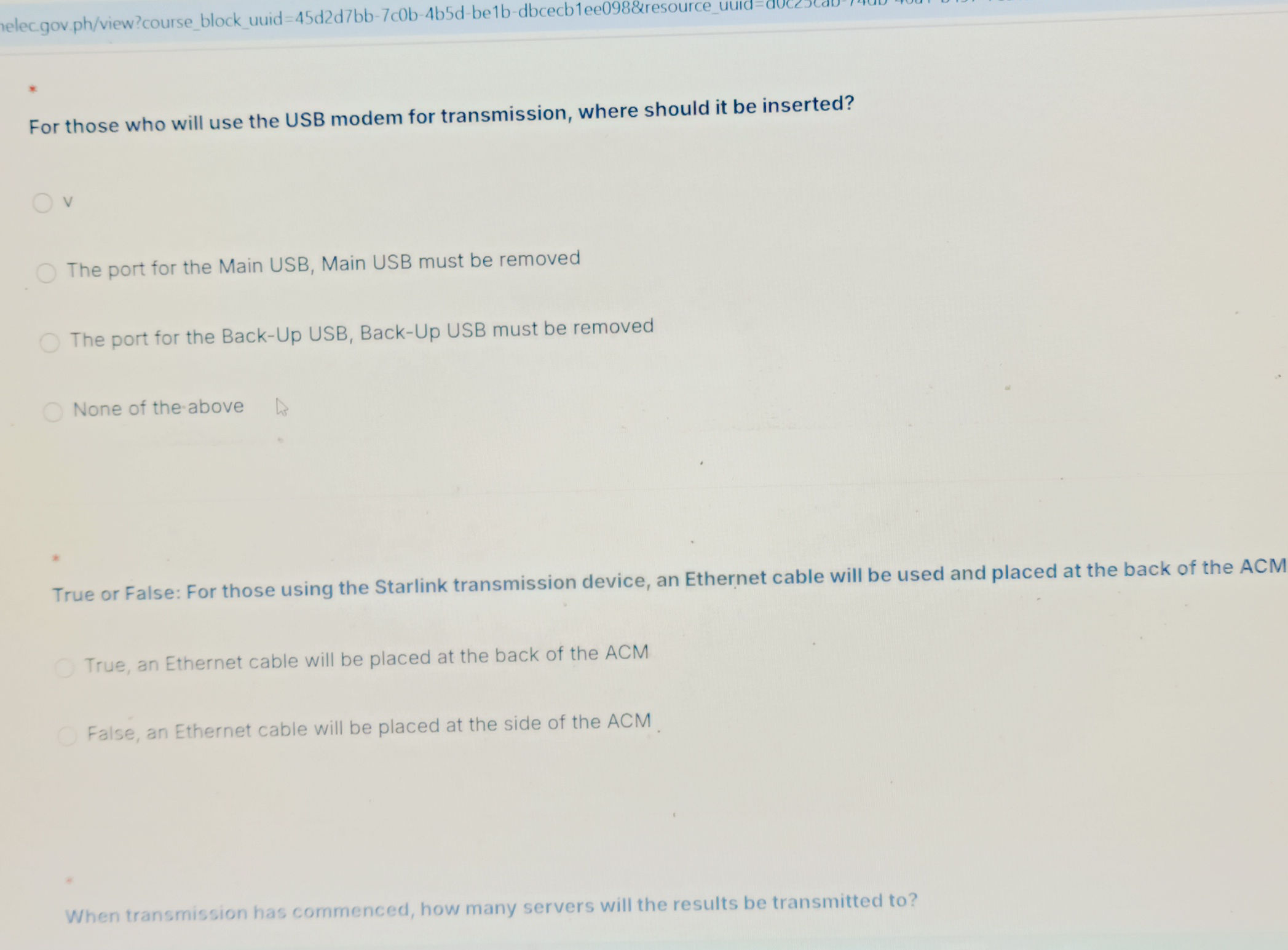 For those who will use the USB modem for | StudyX