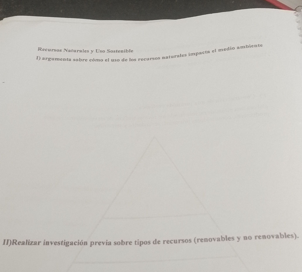 Recursos Naturales y Uso Sostenible I) | StudyX