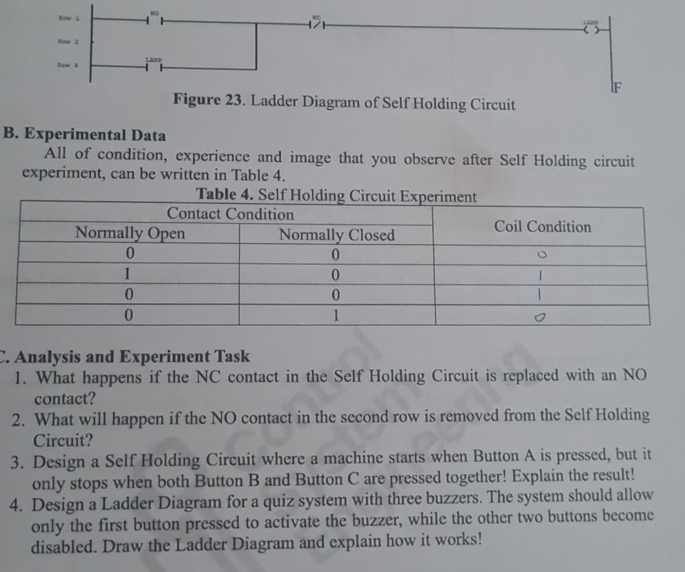 Table 4. Self Holding Circuit Experiment | | StudyX