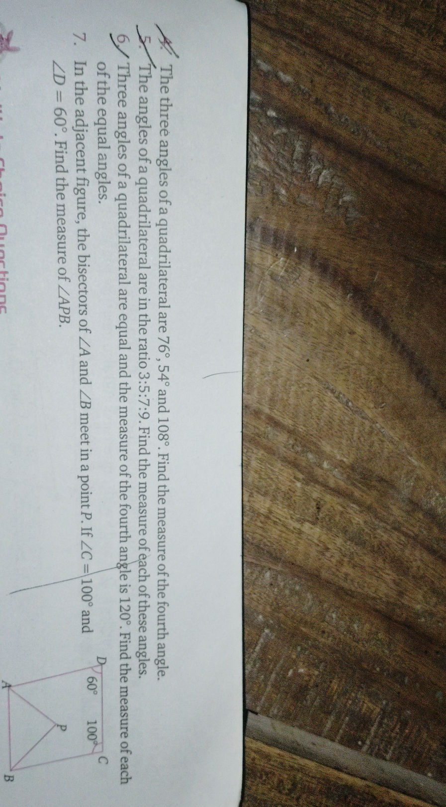 5. The angles of a quadrilateral are in the | StudyX