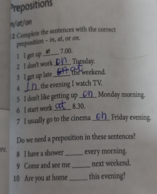 Complete the sentences with the correct | StudyX