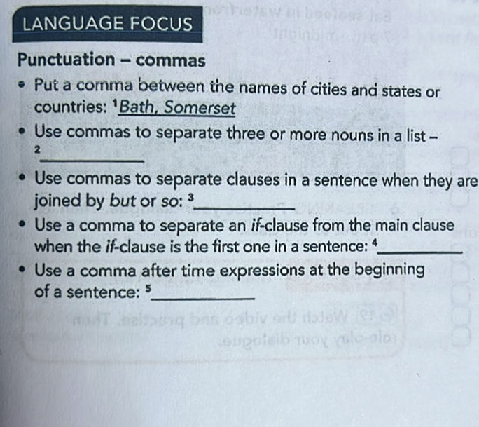 Punctuation - commas * Put a comma | StudyX