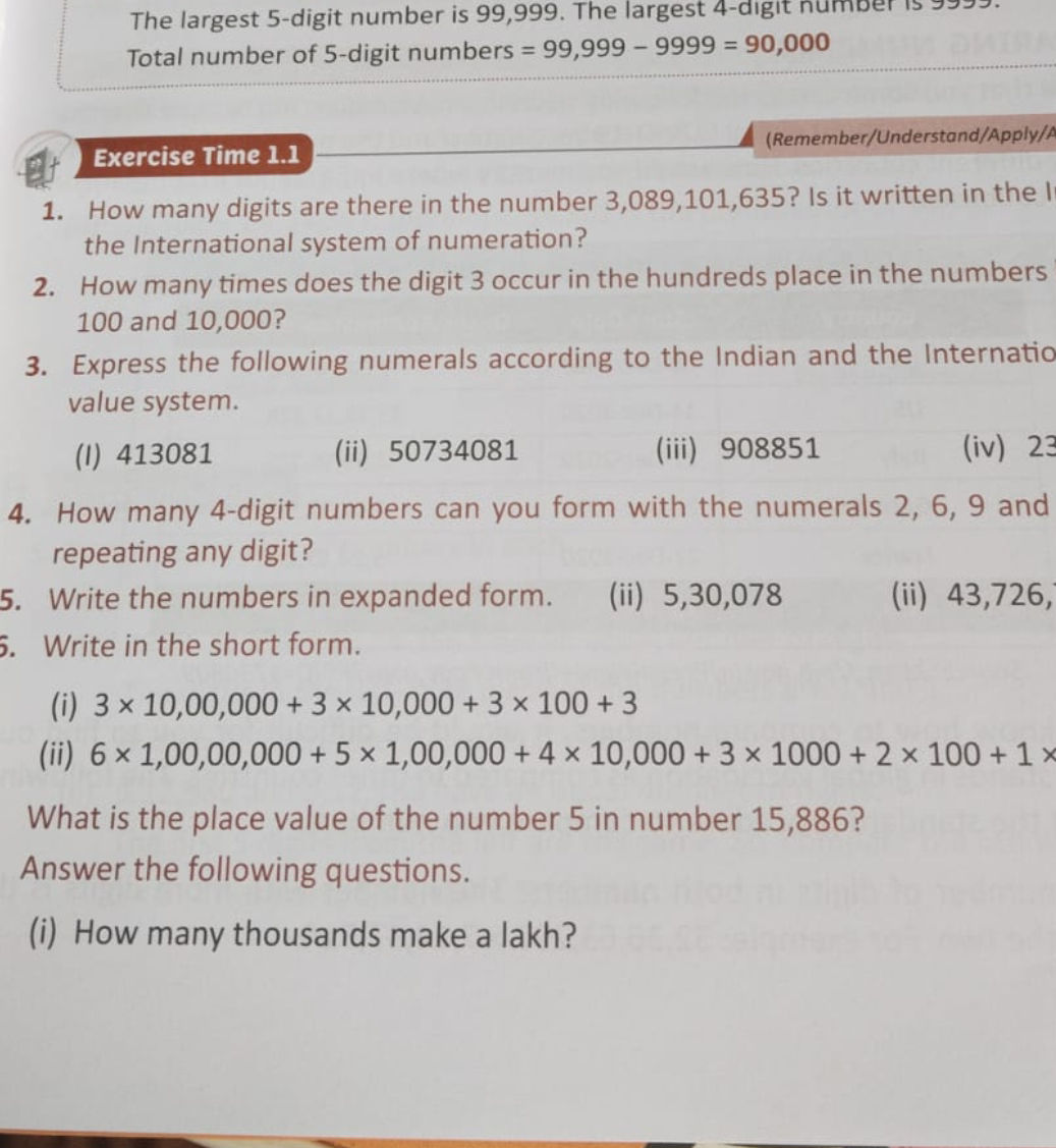 1. How many digits are there in the number | StudyX