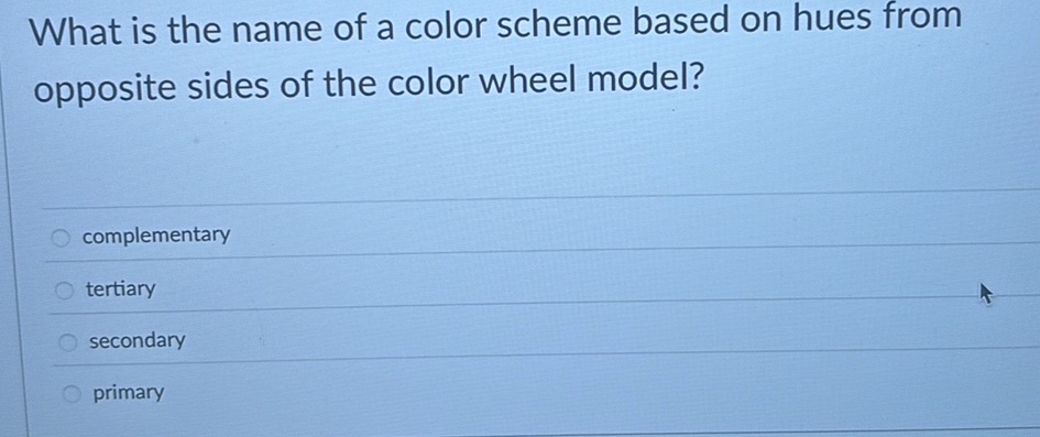 What is the name of a color scheme based on | StudyX