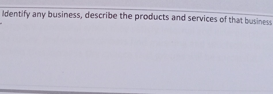 Identify any business, describe the products | StudyX