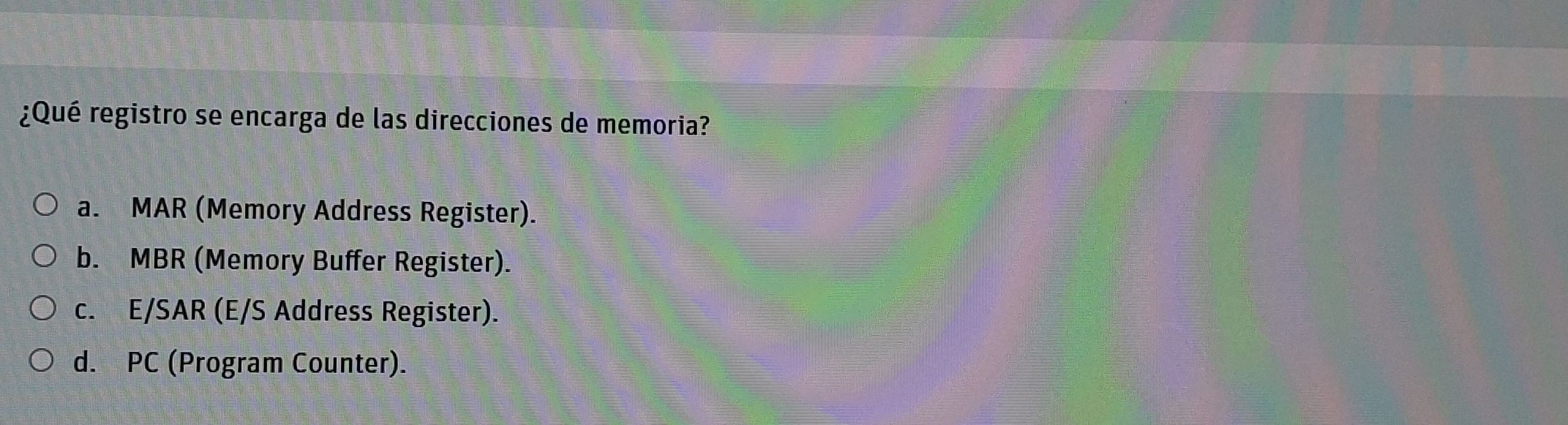 ¿Qué registro se encarga de las direcciones | StudyX