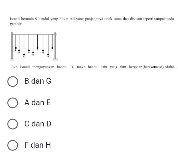 Ismail bermain 9 bandul yang diikat tali | StudyX
