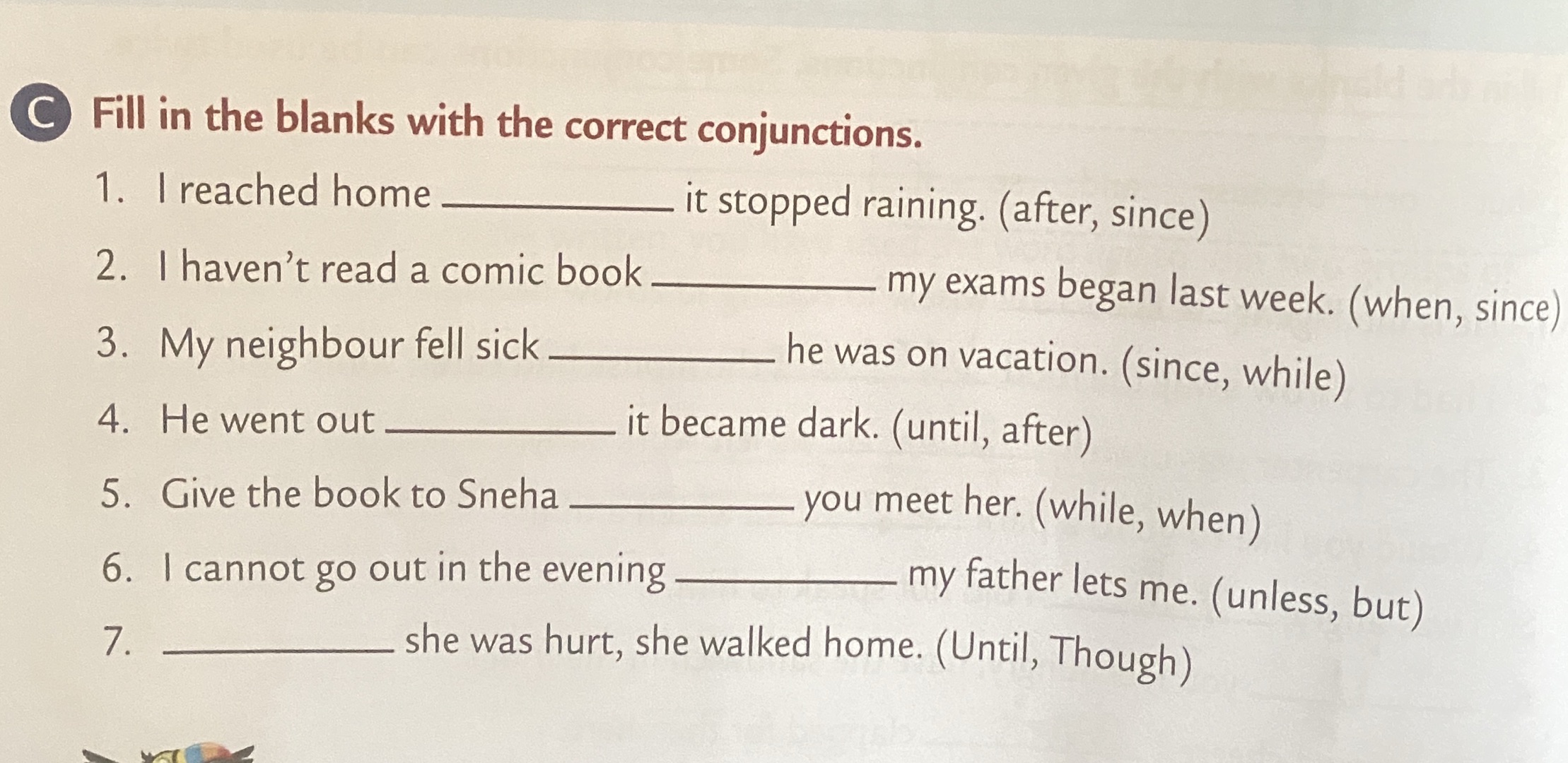 Fill in the blanks with the correct | StudyX