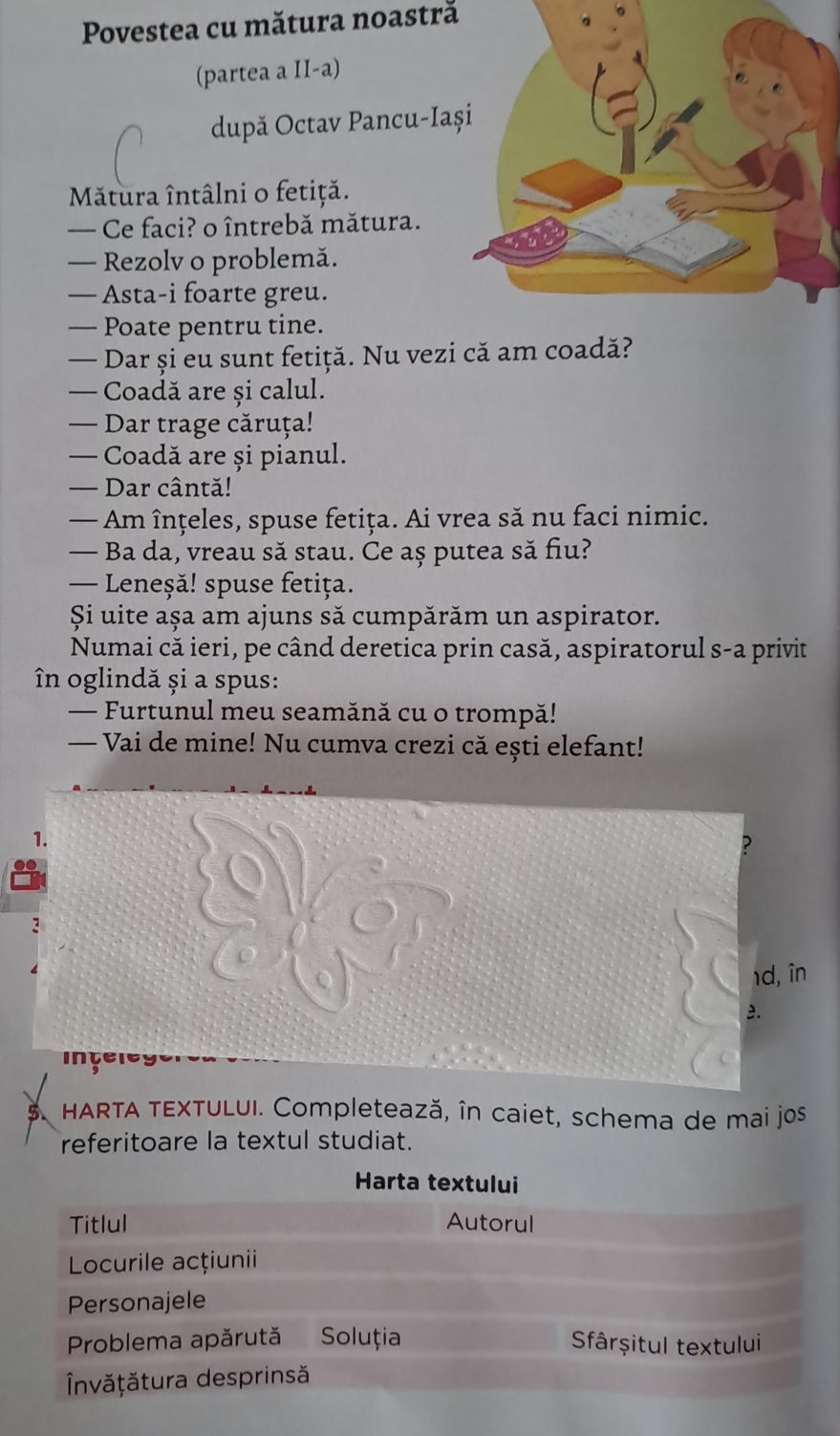 5. HARTA TEXTULUI. Completează, în caiet, | StudyX