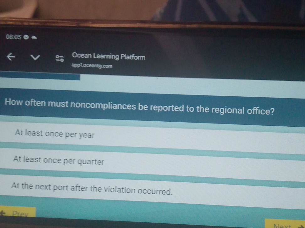 How often must noncompliances be reported to