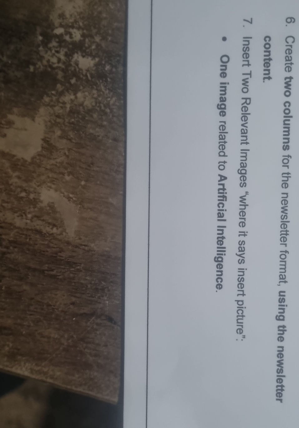 6. Create two columns for the newsletter | StudyX