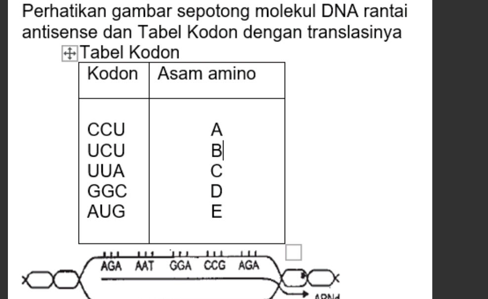 Perhatikan gambar sepotong molekul DNA | StudyX