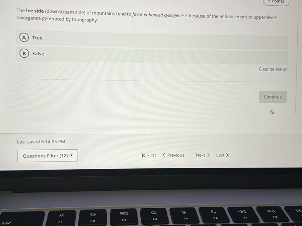 The lee side (downstream side) of mountains | StudyX