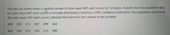 The data set below shows a random sample of | StudyX