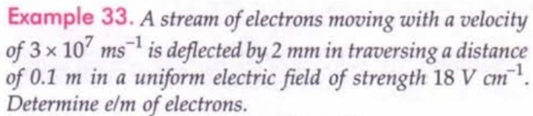 Example 33. A stream of electrons moving | StudyX