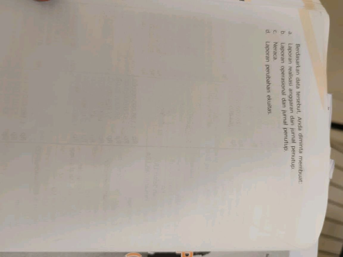 Berdasarkan data tersebut, Anda diminta | StudyX