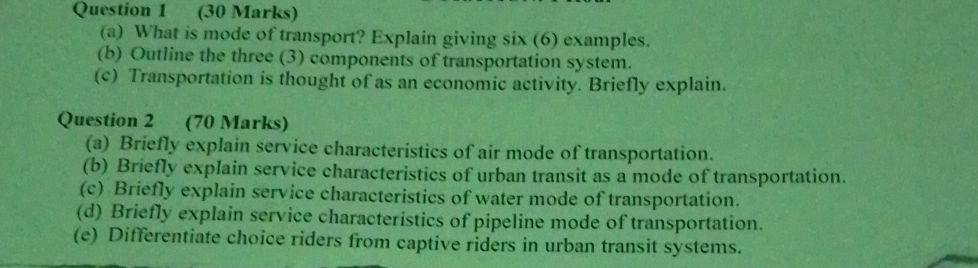 Question 1 (30 Marks) (a) What is mode of | StudyX
