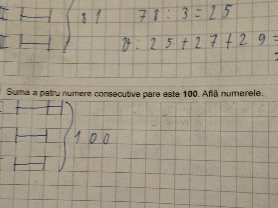 Suma a patru numere consecutive pare este | StudyX