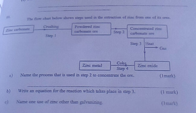 11. The flow chart below shows steps used in | StudyX