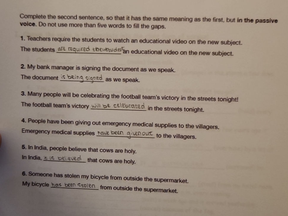 Complete the second sentence, so that it has | StudyX