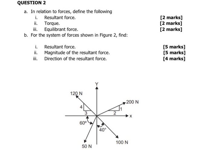 QUESTION 2 a. In relation to forces, define | StudyX