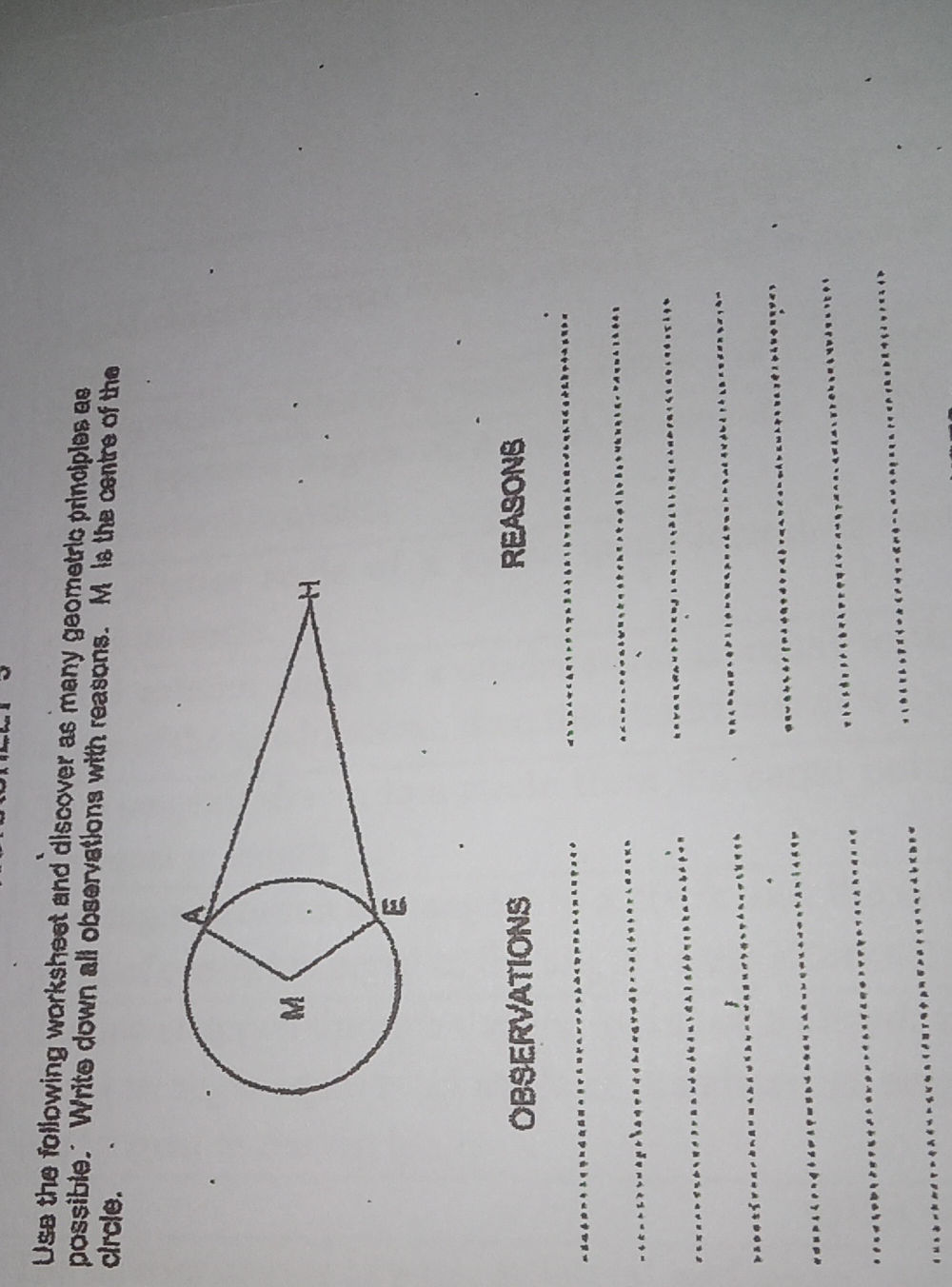 Use the following worksheet and discover as | StudyX
