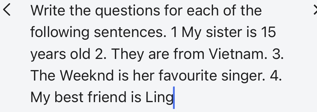 Write the questions for each of the | StudyX