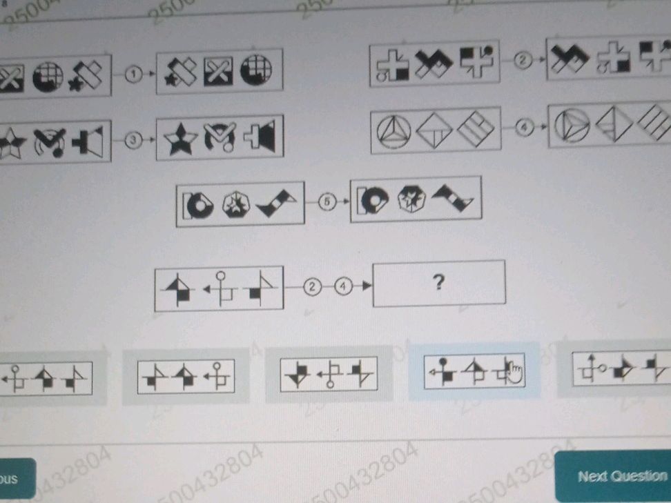 Find the missing figure in the sequence. | StudyX