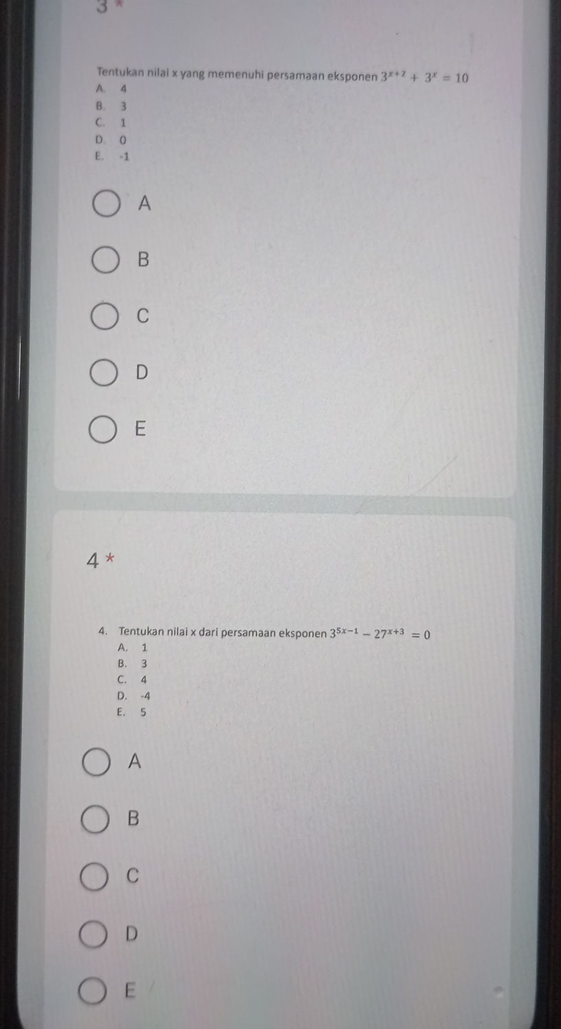3. Tentukan nilai x yang memenuhi persamaan | StudyX