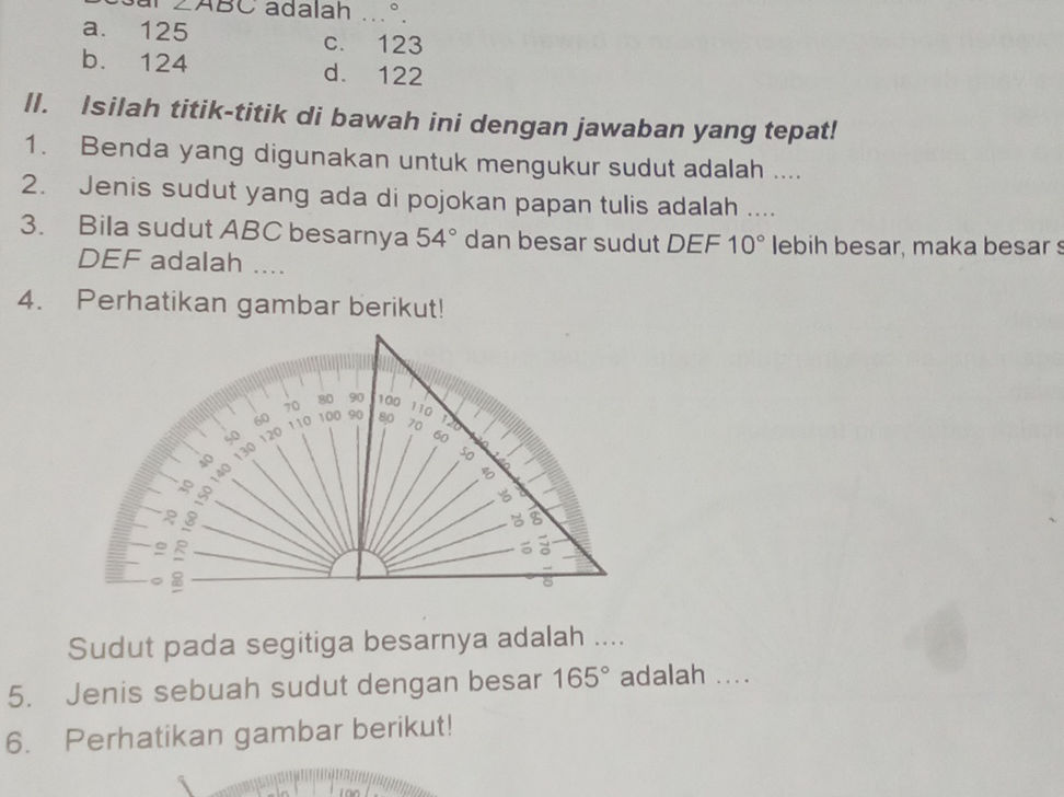 1. Benda yang digunakan untuk mengukur sudut | StudyX
