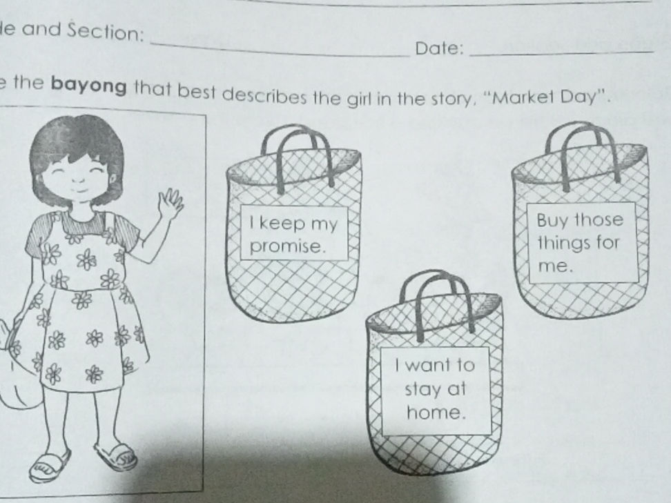 e the bayong that best describes the girl in | StudyX