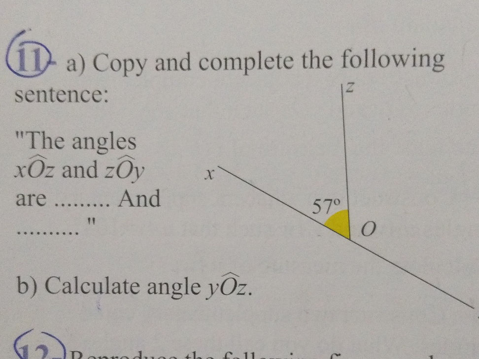 a) Copy and complete the following sentence: | StudyX