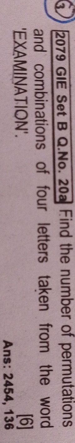 Find the number of permutations and | StudyX