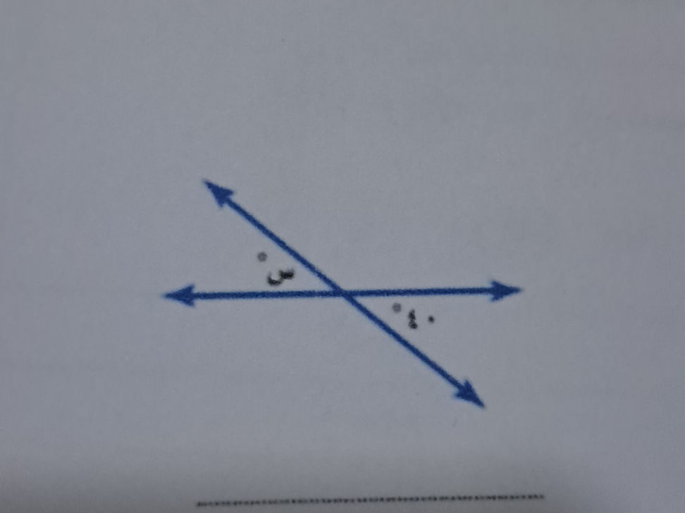 The image shows two intersecting lines, with | StudyX