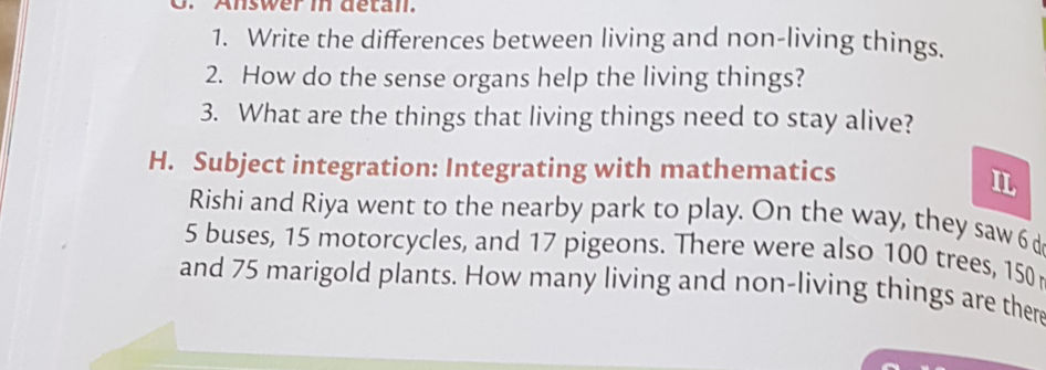 1. Write the differences between living and | StudyX