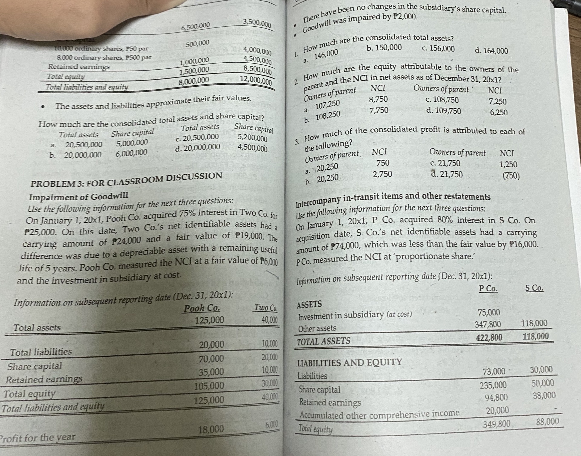 How much are the consolidated total assets | StudyX