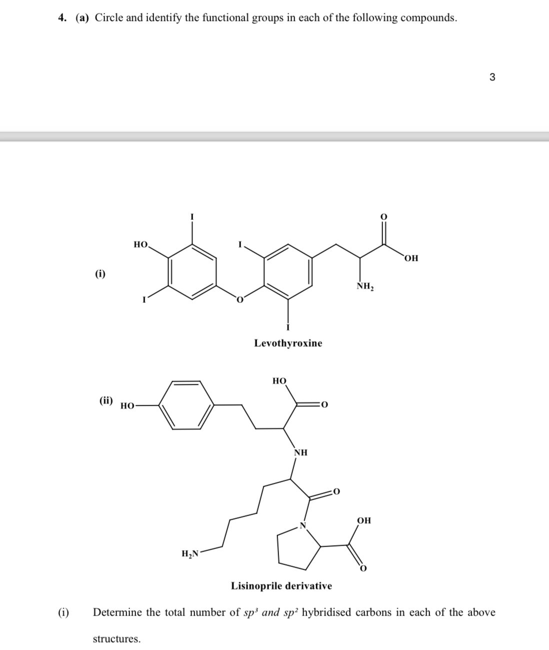 4. (a) Circle and identify the functional | StudyX