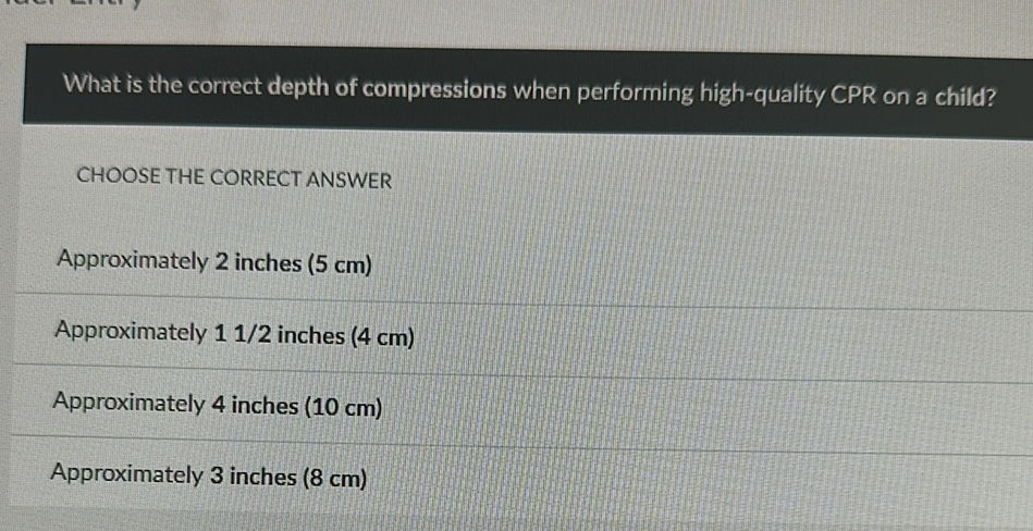 What is the correct depth of compressions | StudyX