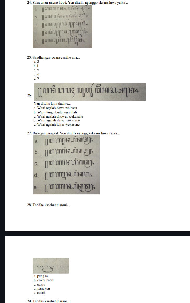 24. Saka unen-unene kuwi. Yen ditulis | StudyX
