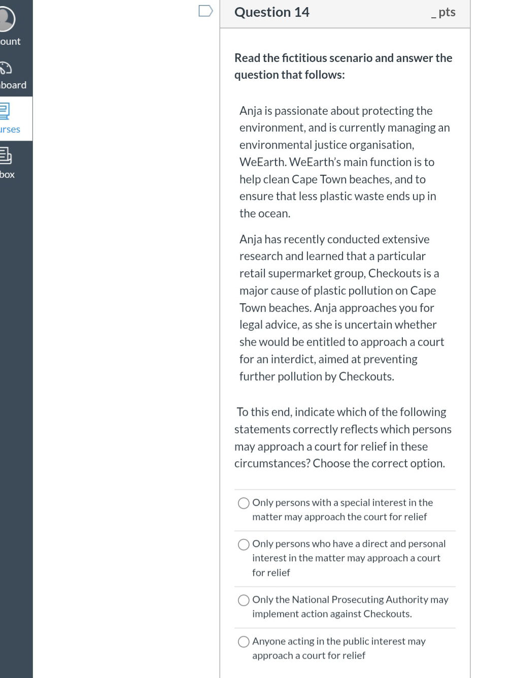 Read the fictitious scenario and answer the | StudyX