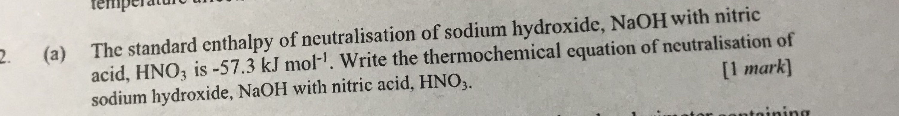 2. (a) The standard enthalpy of | StudyX