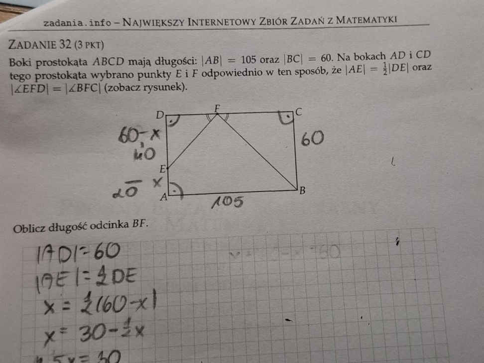 Boki prostokąta ABCD mają długości: |AB| = | StudyX