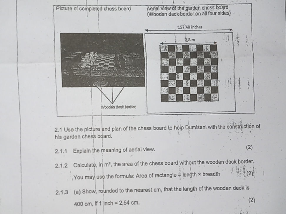 2.1 Use the picture and plan of the chess | StudyX