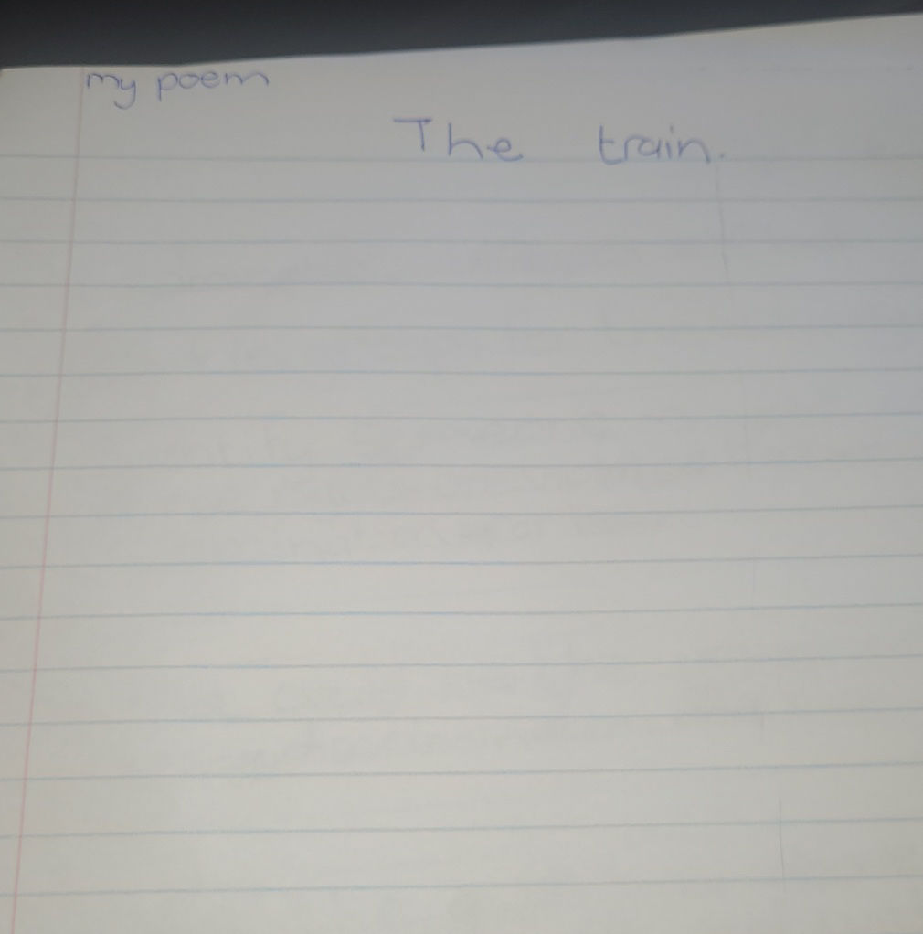 Poem about a train | StudyX
