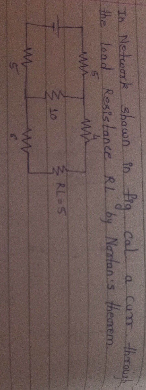 In Network shown in fig. Cal. a curr through | StudyX