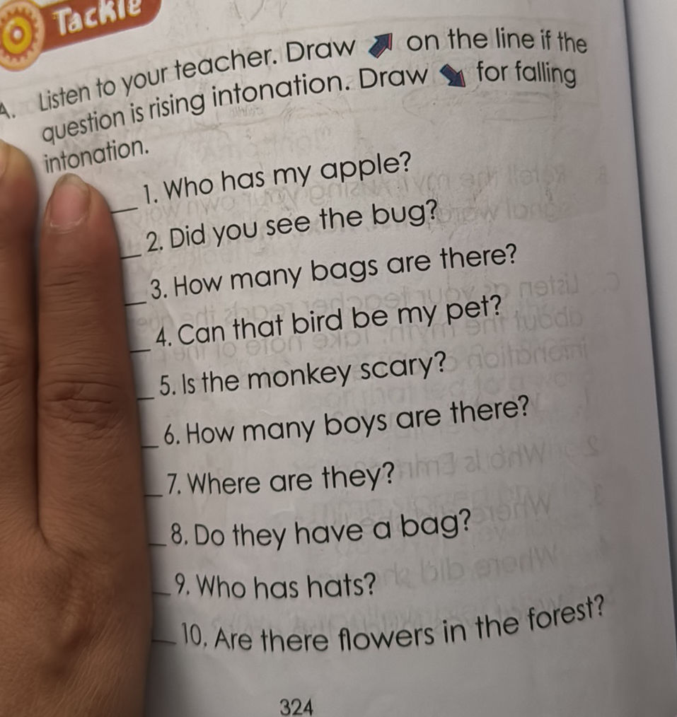 Listen to your teacher. Draw \(\,\) on the | StudyX