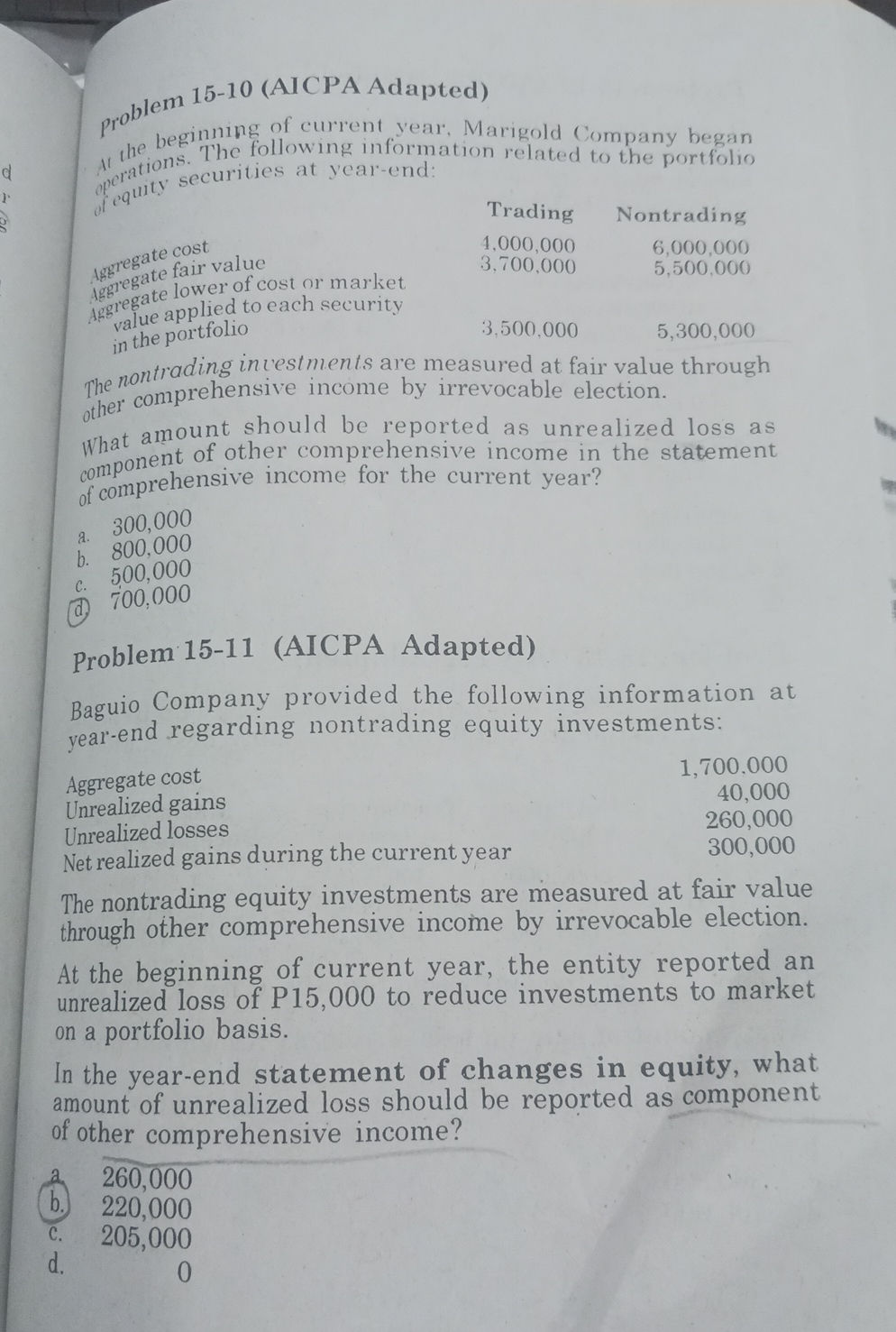 Problem 15-10 (AICPA Adapted) At the | StudyX