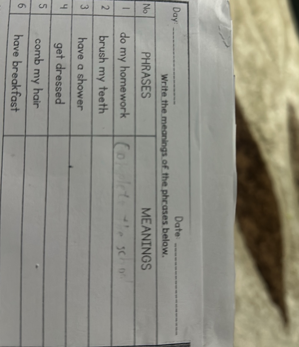 Write the meanings of the phrases below. | | StudyX